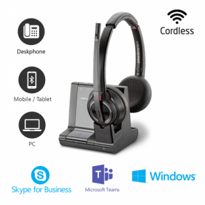 Poly Savi W8220 Binaural Wireless Headset - Handset Solutions