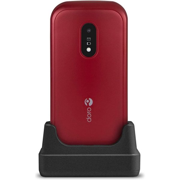 Doro 6040 2G Flip Phone - Red - Handset Solutions